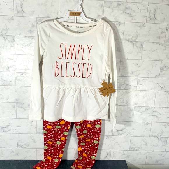 Rae Dunn | Matching Sets | Nwt Rae Dunn Simply Blessed Girls Outfit ...